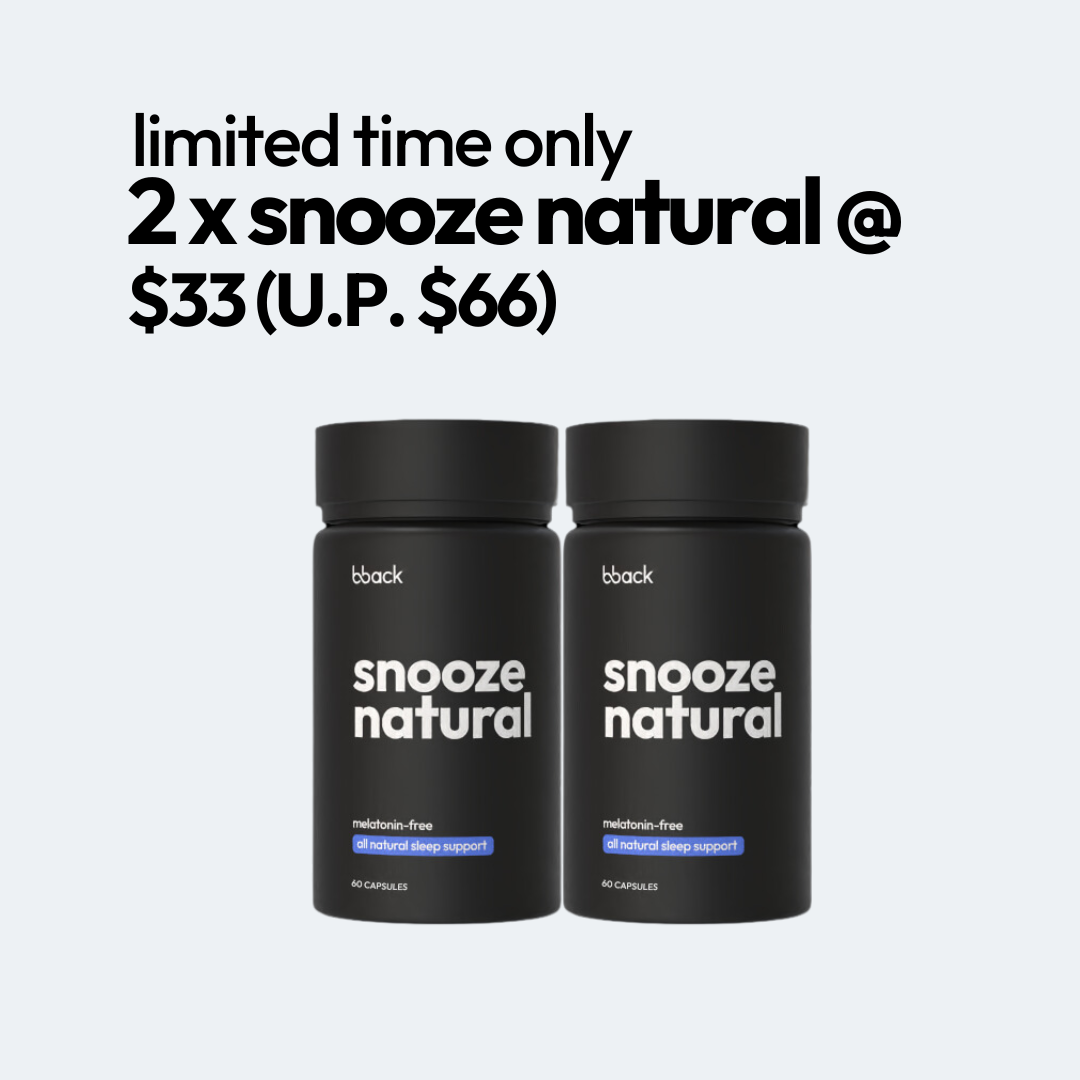 limited time offer: snooze natural (2 bottles $33) – bback Official Store